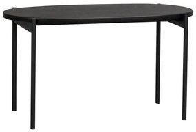 Černý dubový konferenční stolek Rowico Kirun, 80  cm