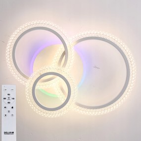 Bílá závěsná lampa Stropní Svítidlo Rgb lustr moderní Led Dálkový Ovladač