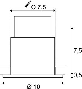 SLV 1001931 Varu, venkovní bílá bodovka 1xGU10 průměr 10cm, IP65