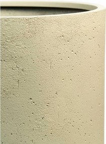 Kulatý květináč CHICO, sklolaminát, průměr 50 x výška 60  cm, krémový