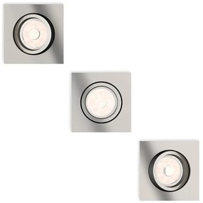 Philips 50403/17/pn bodové svítidlo donegal 3x5,5w|gu10 - triple pack