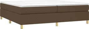 Rám postele s boxspringem tmavě hnědý 200 x 200 cm textil 3120988