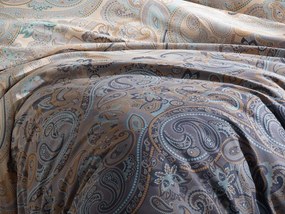 Povlékáme.cz Prodloužené povlečení bavlněný satén Calipso béžové 140x220 70x90