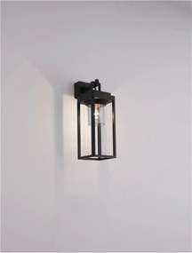 NV 9492500 Venkovní nástěnné svítidlo FIGO antracitový hliník a čirý akryl E27 1x12W 220-240V bez žárovky IP65 - NOVA LUCE