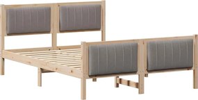 Rám postele Hnědá a taupe 140 x 200 cm Masivní borovicové dřevo 3394321