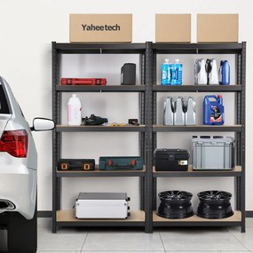 Zátěžový regál Yaheetech – Mod.9: 180 × 90 × 60 cm/875 kg černá (264515749188)