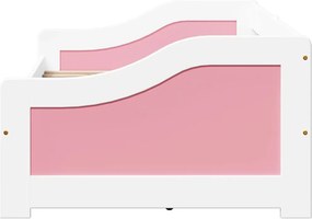 Válenda se 2 zásuvkami bez matrace bílá a růžová IRUN 90x200 cm 3314681