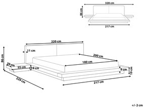 Dřevěná japonská postel světle hnědá 180x200 cm ZEN Beliani