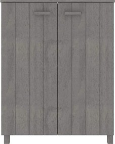 Botník HAMAR světle šedý 85 x 40 x 108 cm masivní borovice 340519