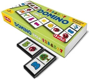 EFKO Domino s obrázky a čísly / Společenská hra / 28 dílků / plast / o