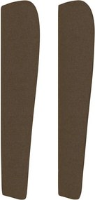 Čelo postele typu ušák tmavě hnědé 83 x 23 x 118/128 cm textil 3118367