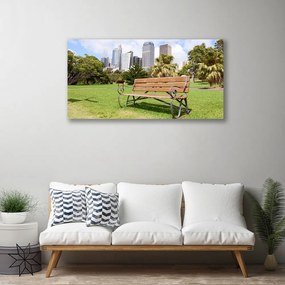 Obraz na plátně Park Mrakodrapy Příroda 125x50 cm