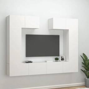 6dílný set TV skříněk bílý kompozitní dřevo 3114462