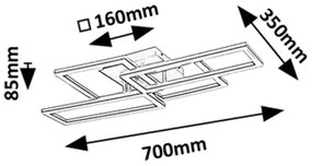 Rabalux 71389 - LED Stm. stropní svítidlo DRUSUS LED/40W/230V 3000-6500K + DO