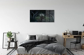 akrylový obraz strom formu temného lesa 100x50 cm