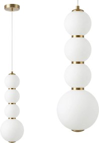 Toolight Rea, Závěsné stropní LED svítidlo LHJ114-4CP kartáčované zlato, OSW-08810
