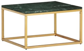 Konferenční stolek zelený 60x60x35cm pravý kámen mramorový vzor - Default Title