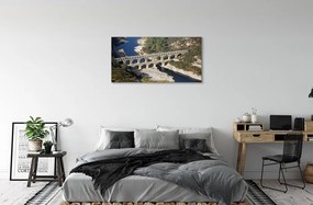Obrazy na plátně řeka Řím Akvadukty 120x60 cm