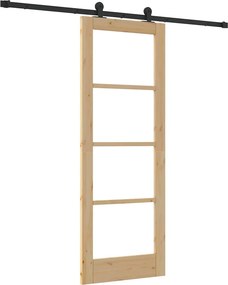 Posuvné dveře ORKDAL 73,5 x 198,5 cm Přirozená a černá 3332015