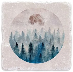 Měsíc nad lesem - mramorový tácek