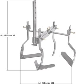 Nastavitelná plečka / rádlo pro kultivátor Hahn & Sohn Cedrus GL06