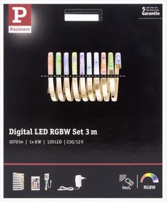 Paulmann 70696 - LED RGBW/8W Stmívatelný pásek DIGITAL 3m 230V + DO