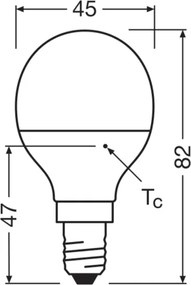 LED žárovka E14 OSRAM CL P FR 5,7W (40W) teplá bílá (2700K)