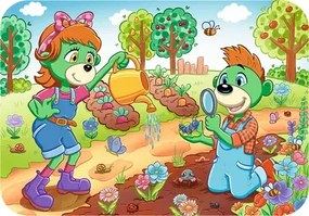 Trefl - Puzzle - Dřevěné puzzle Treflíci: Seznamte se s rodinou / 24 d