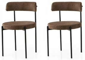 Sada jídelních židlí Gini Brown and Black, 2 ks