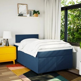 Box spring postel s matrací černá 120x190 cm textil 3288126