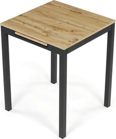 Jídelní stůl rozkládací 60-90x60 cm GDT-206 OAK, melamin, dub – Barva (vyberte): hnědá hnědá