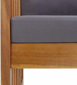 Zahradní lavice s poduškami 119 cm masivní akáciové dřevo 310261