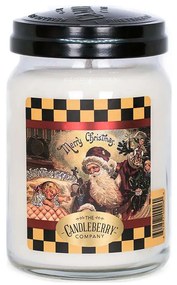 Candleberry - vonná svíčka Merry Christmas (Veselé Vánoce), bílá 624g