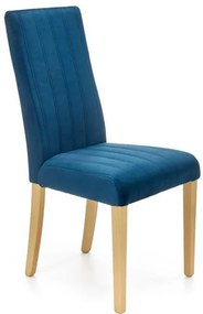 Jídelní židle DIEGO 3 samet / dřevo Modrá