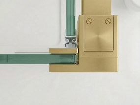Gelco Luxor Gold Matt sprchový kout obdélníkový 100 x 90 x 200 cm L/P varianta posuvné zlatá čiré sklo GU1210GGU5690G