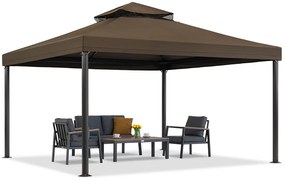 Hnědý zahradní pavilon Valencia 4x4 m Garden Point