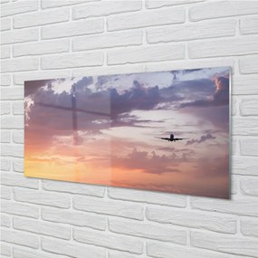 Obraz na skle Zataženo oblohy lehká letadla 125x50 cm
