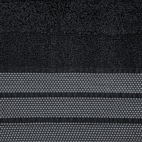 EUROFIRANY BAVLNĚNÝ RUČNÍK PATI SADA 6KS 30X50 CM ČERNÁ