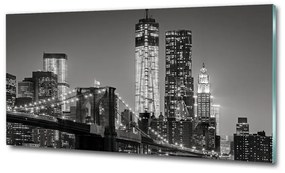 Wallmuralia Foto obraz sklo tvrzené Manhattan noc 100x50