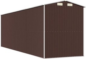 Zahradní kůlna tmavě hnědá 192 x 606 x 223 cm pozinkovaná ocel 3147465