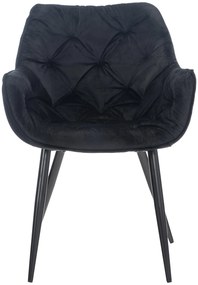 Jídelní židle Katanga - samet | černá