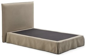 Taupe čalouněná jednolůžková postel 90x200 cm Jaira – Kave Home