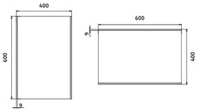 Nimco LED zrcadlo 400x600 - ZP 9000