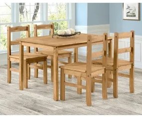 Idea Stůl 100x80 + 4 židle CORONA 2 vosk