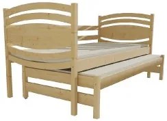 Vomaks Dětská postel s výsuvnou přistýlkou DPV 027 80 x 200 cm moření ořech