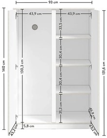 Šatní skříň Pure Modular - bílá