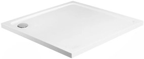 Čtvercová akrylátová sprchová vanička REA SAVOY 80x80 cm bílá