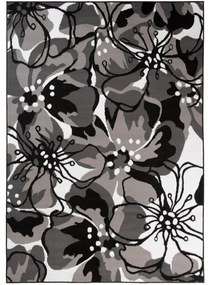 Kusový koberec PP Velké květy šedý 120x170cm
