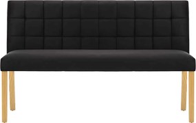 Lavice 140 cm černá samet 288575