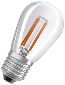 Stmívatelná průhledná LED žárovka E27 4,8 W EDISON, teplá bílá